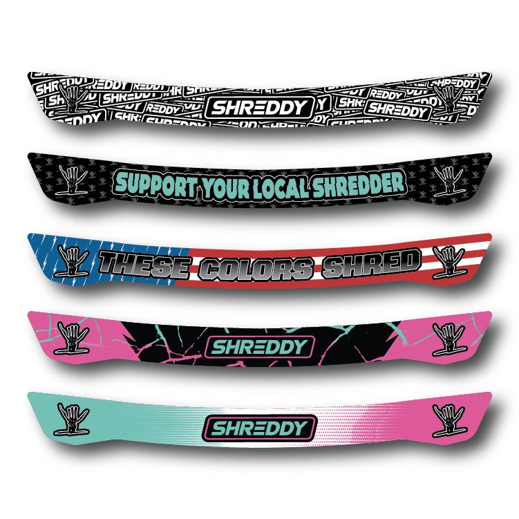 Upgrade Your Drive with Shreddy's Stylish Visor Strip Collection