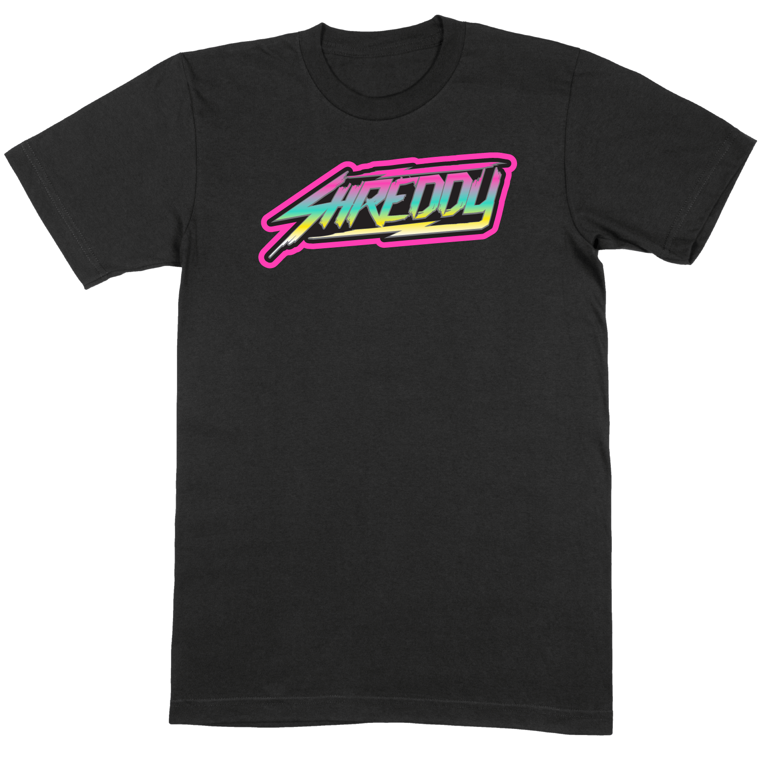 Neon Logo Black Shirt for Men - 100% Cotton Comfort | Shreddy Lyfe