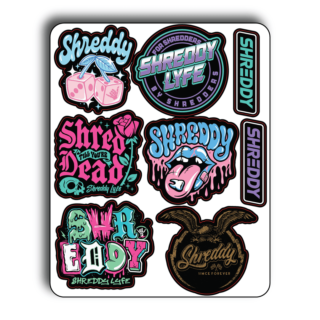 Shreddy Lyfe Stickers Collection: Express Your Epic Adventures
